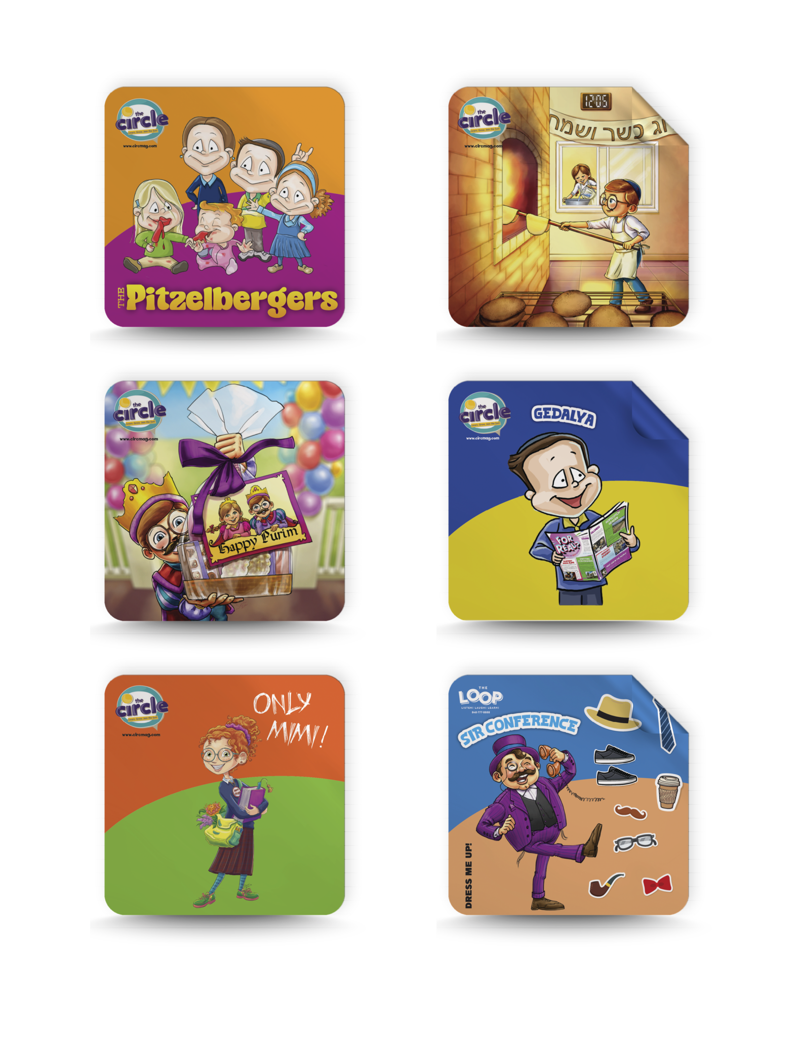 Assorted Circle & Loop Doctor Sticker Rolls - The Circle